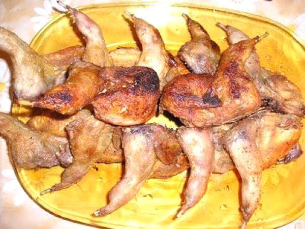 Receta de codornices al horno con patatas y bacon