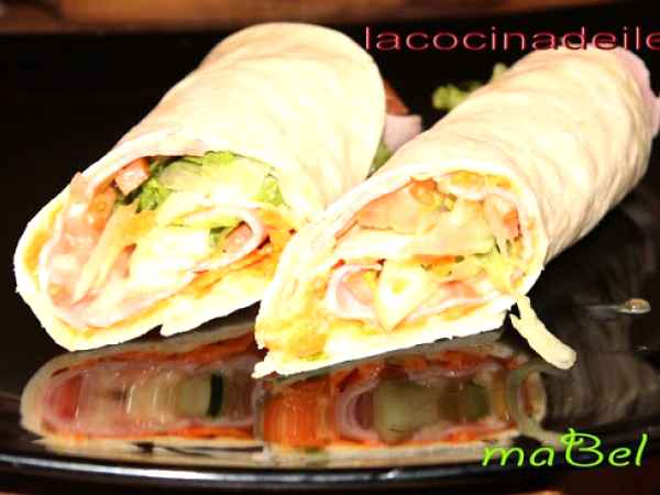 Receta de wraps de jamón y pollo fáciles y saludables