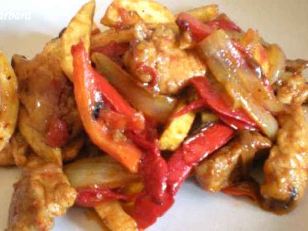 Receta de wok de lomo salteado y verduras saludables