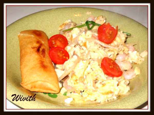 Receta de huevos revueltos con queso