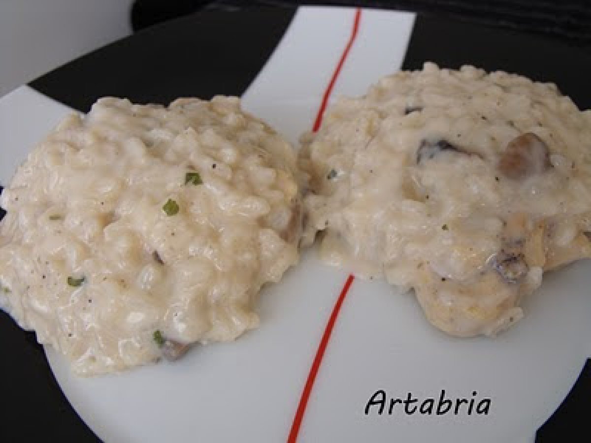 60.- receta de risotto de pollo y champiñones