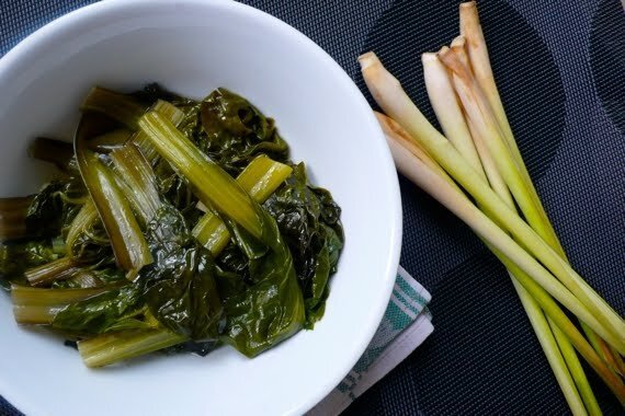 Acelgas cocidas con lemongrass