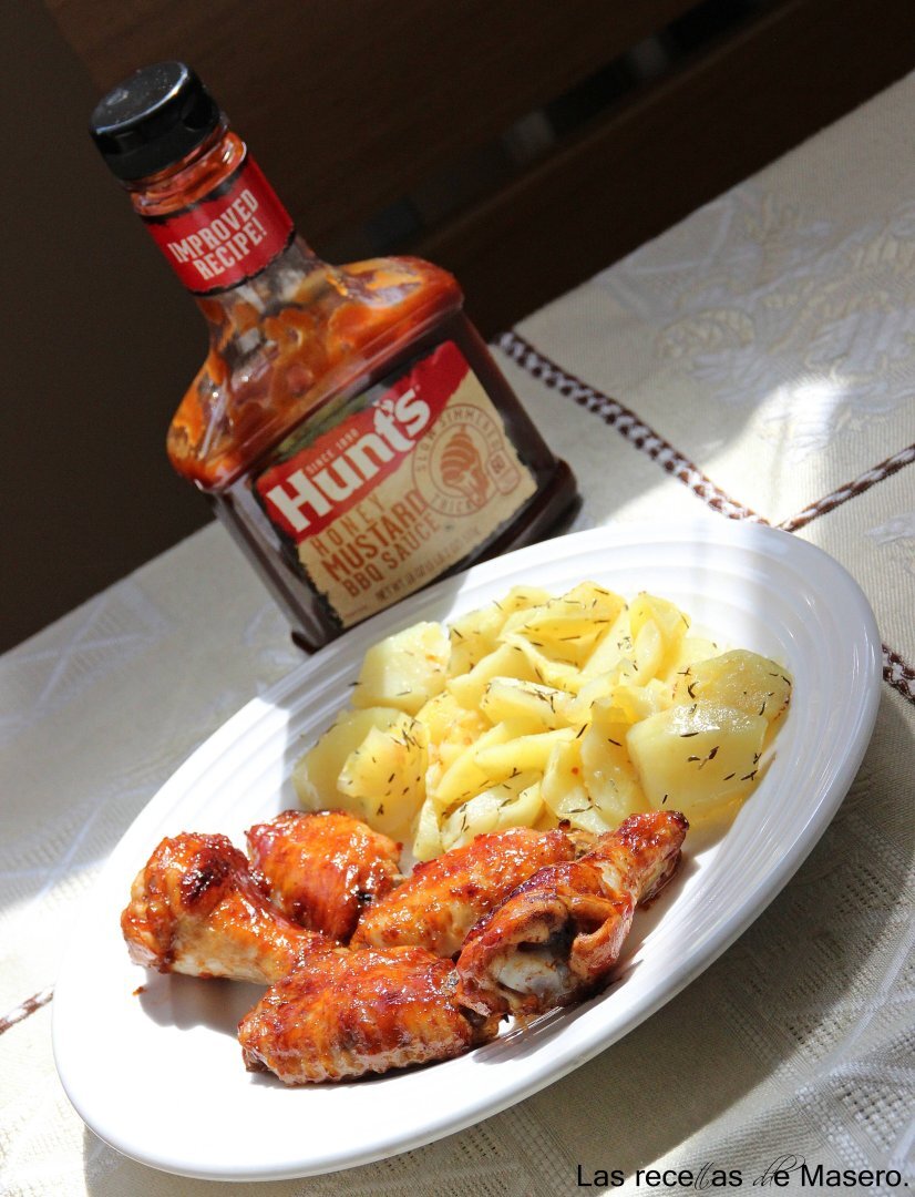 Receta de alitas de pollo con salsa barbacoa fácil