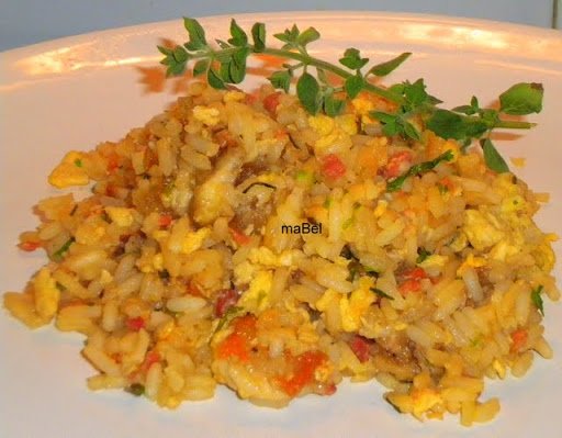 Arroz chaufan de cecina y pollo - Receta Petitchef