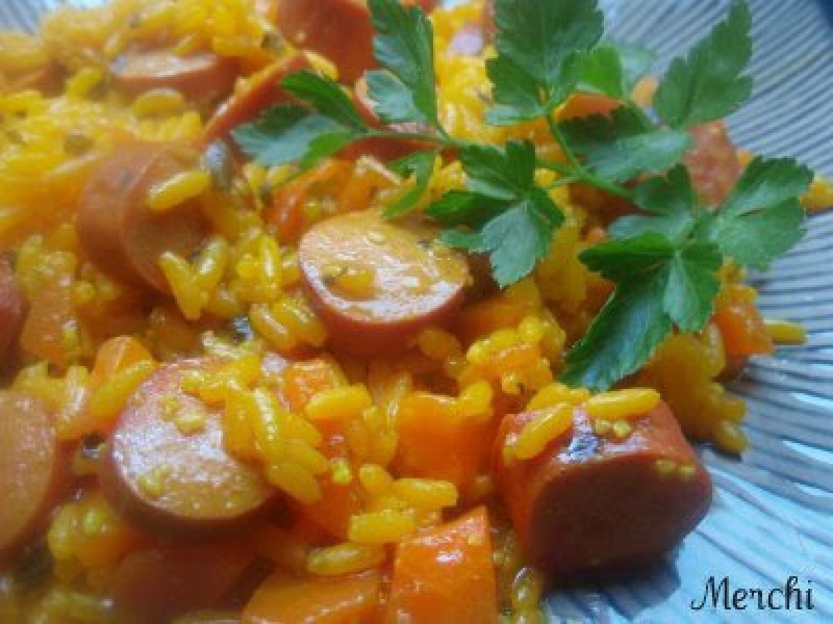 Receta de arroz con salchichas fácil y deliciosa