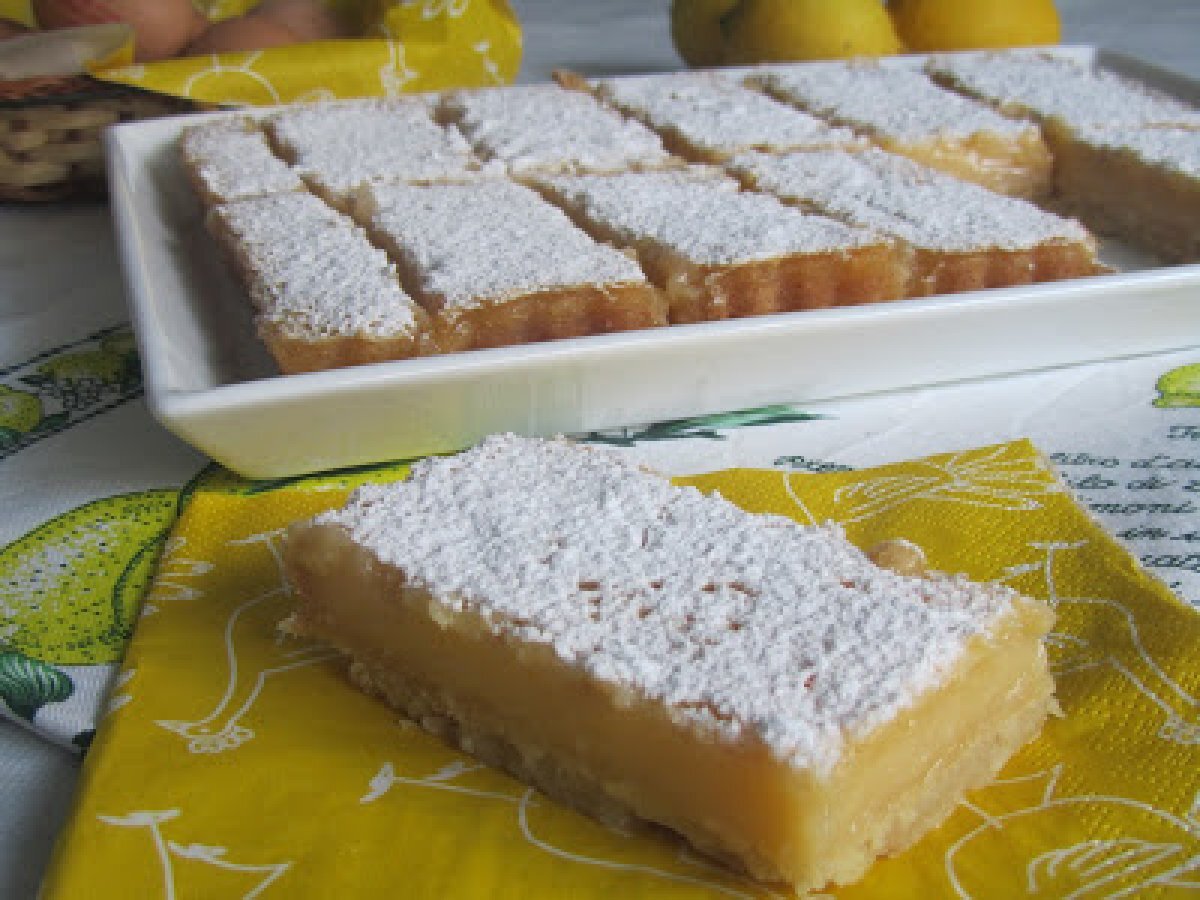 Receta de barritas de limón