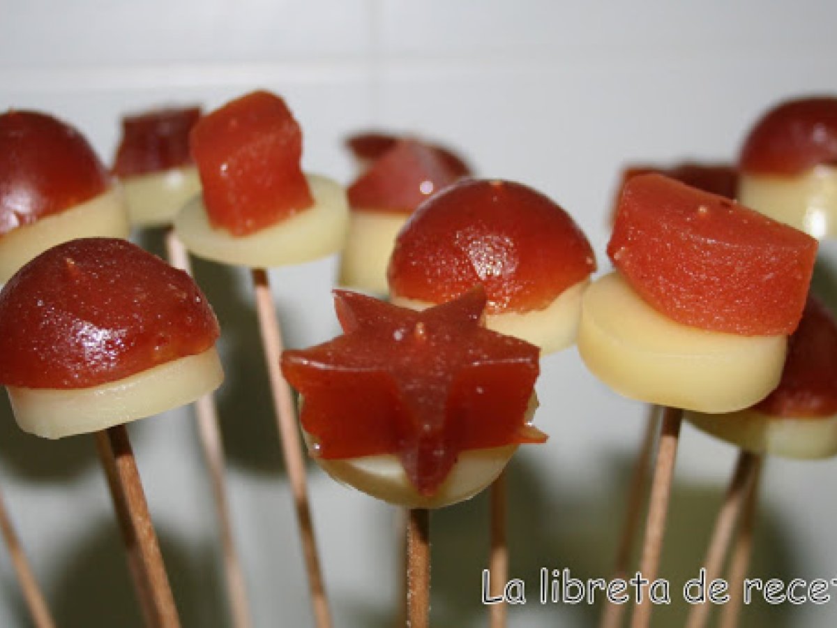 Receta de bombones de membrillo con queso