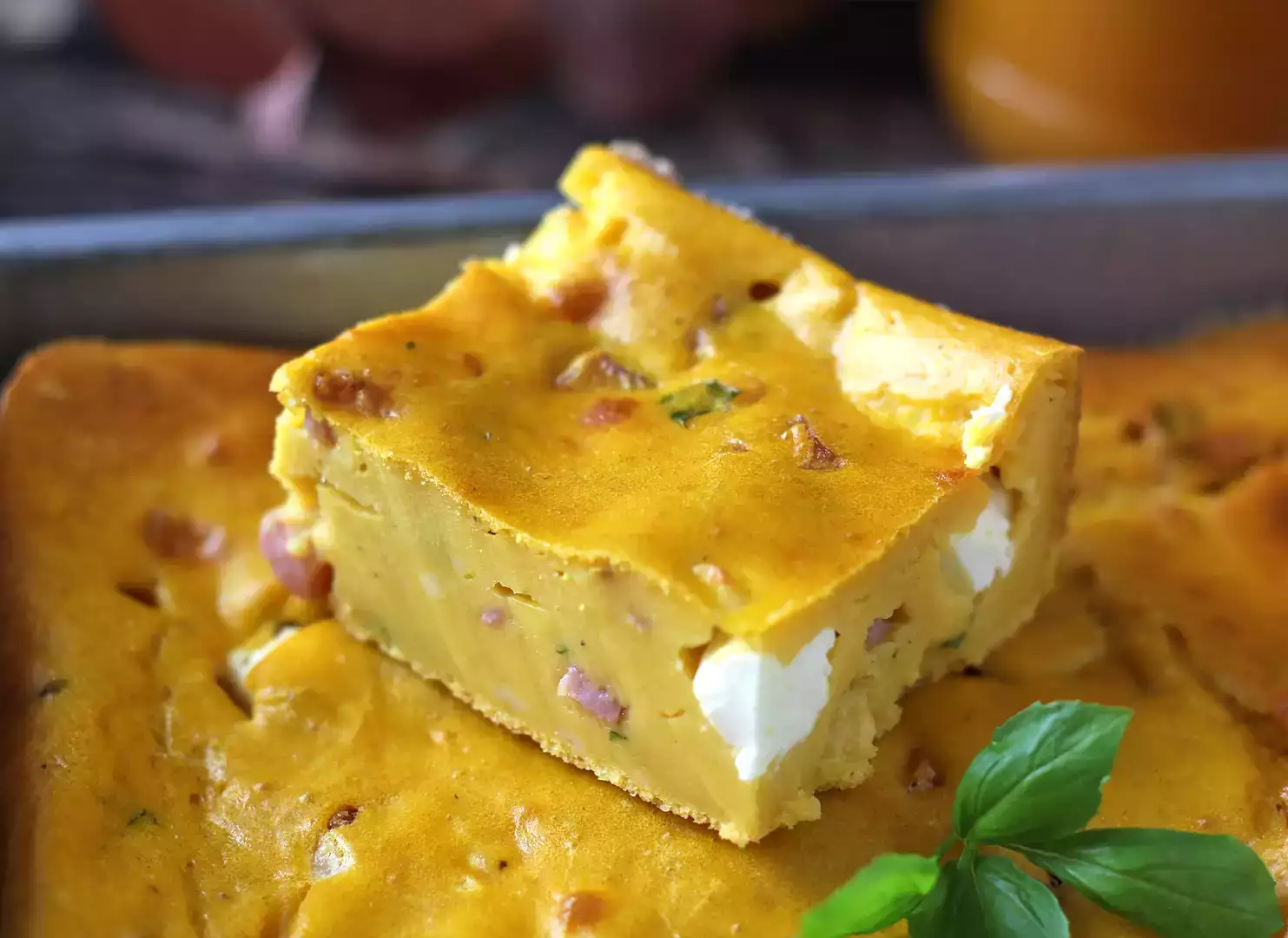 Brownie salado de calabaza con jamón y feta: ¡ideal para provechar una ...