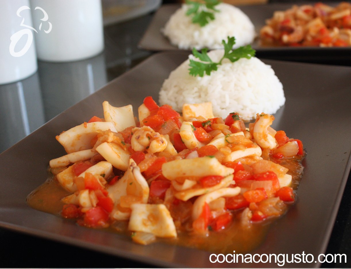 Receta de calamares a la mediterránea fácil y rápida