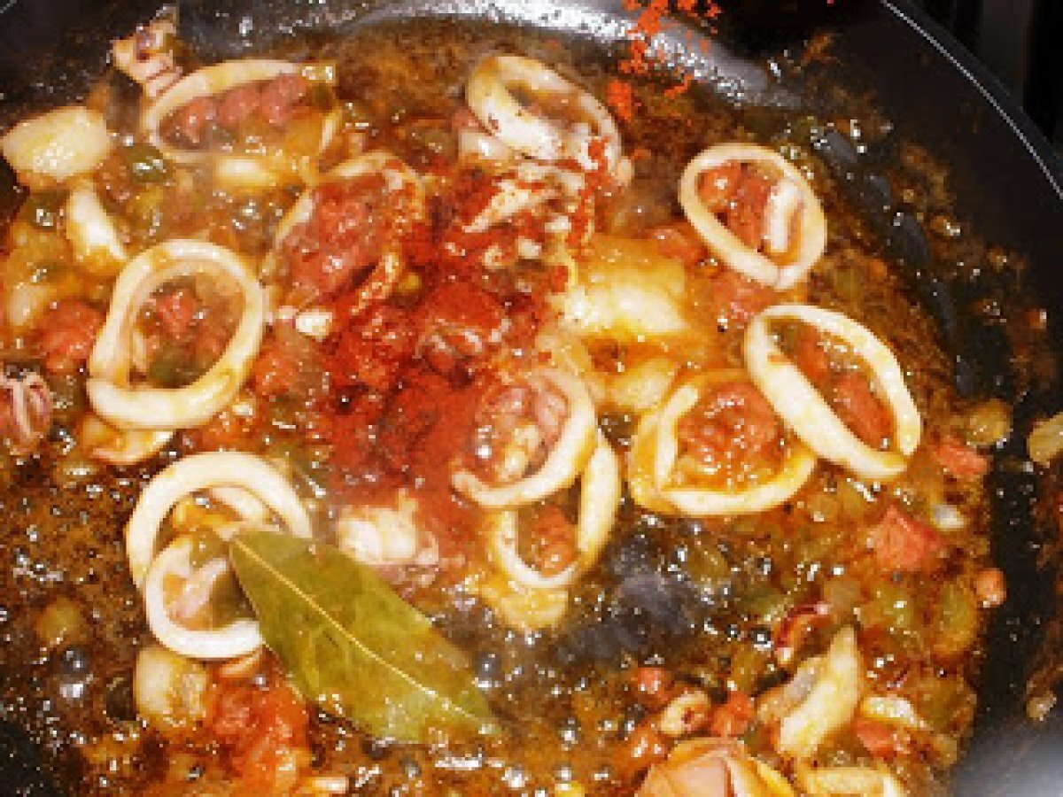 Receta de calamares en salsa