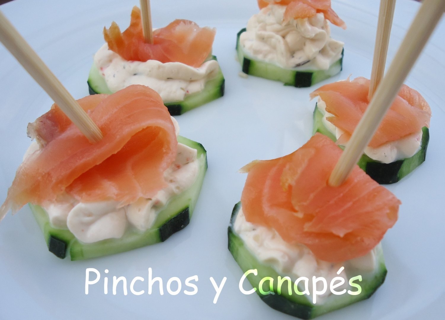 Receta de canapé con pepino fácil y saludable