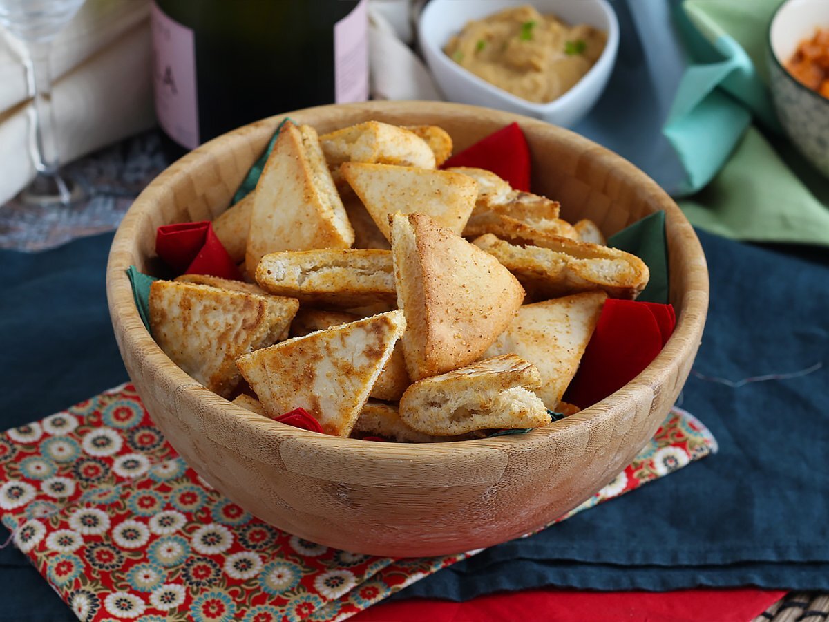 Receta rápida de chips de pan de pita