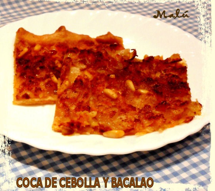 Receta de coca de cebolla y bacalao fácil y deliciosa