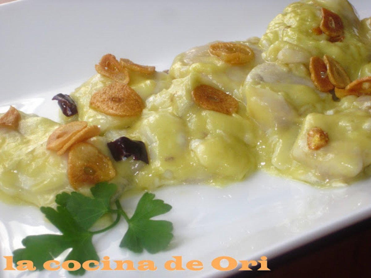 Receta de cocochas de bacalao al pil pil