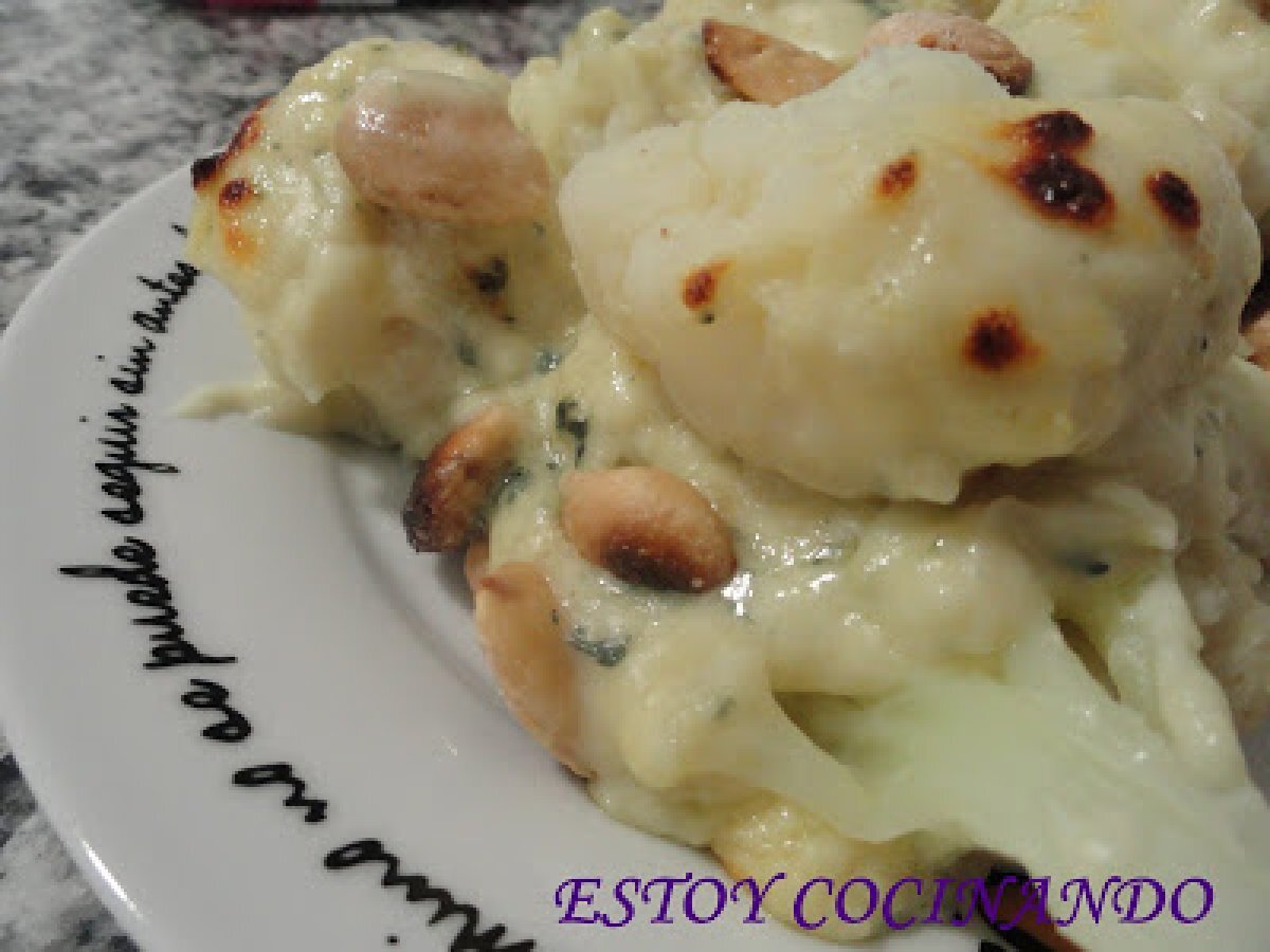Receta de coliflor con queso azul