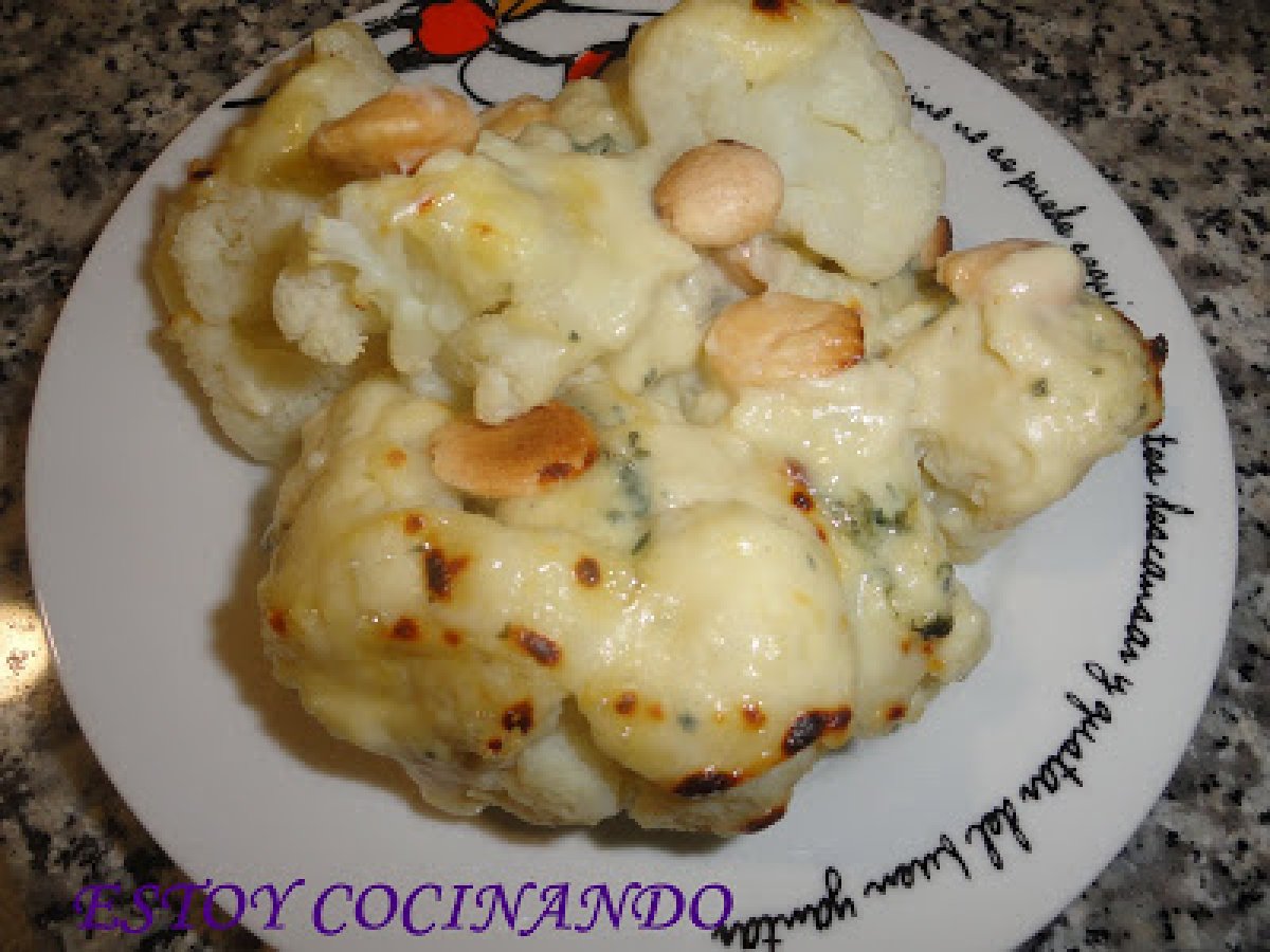 Receta de coliflor con queso azul