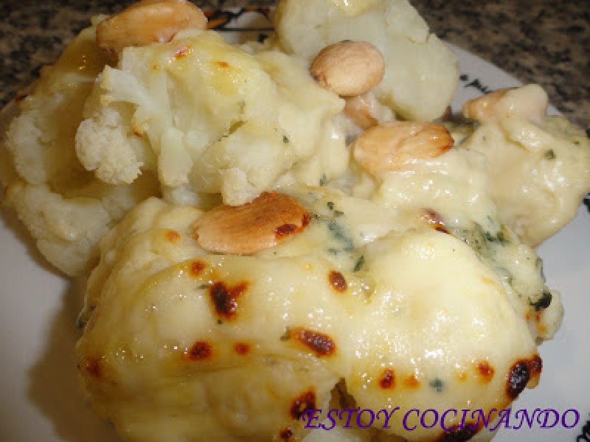 Receta de coliflor con queso azul