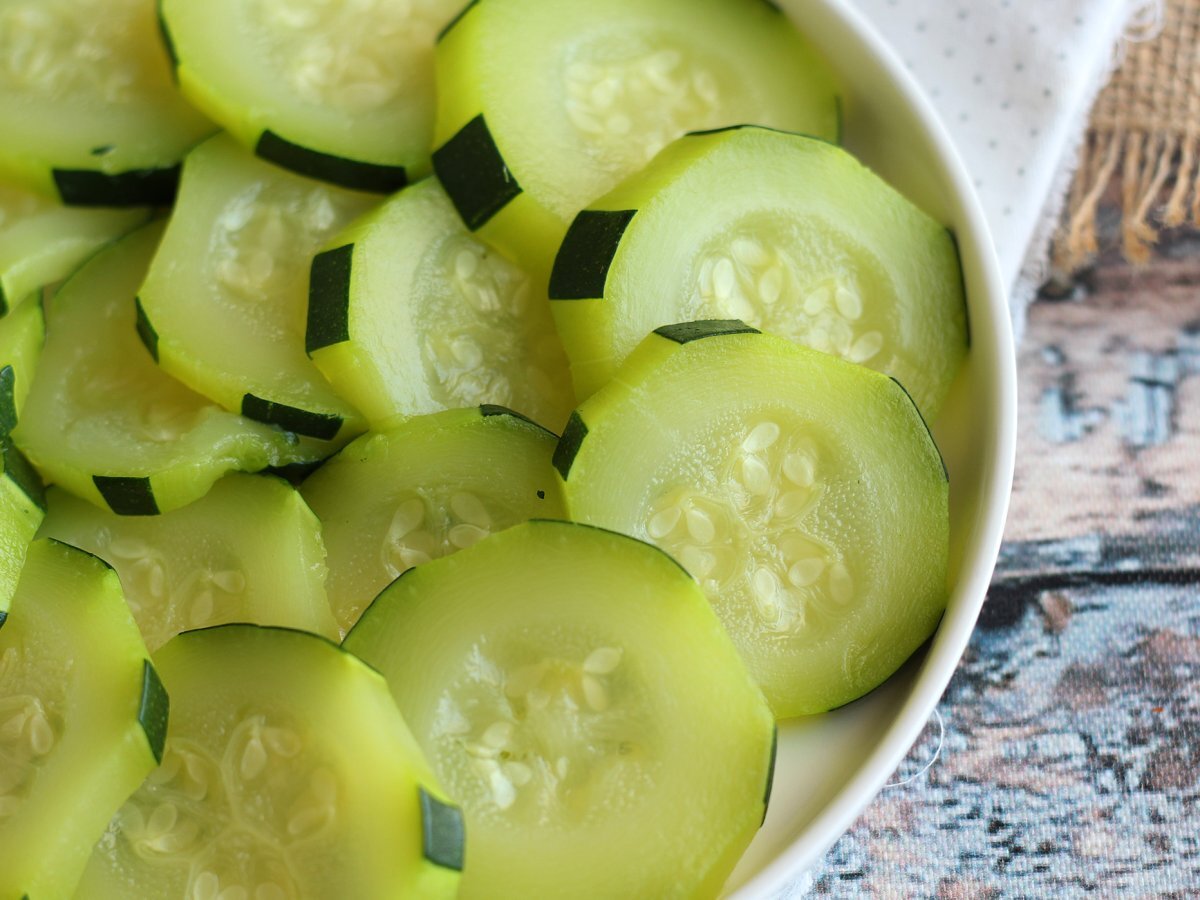 Receta para cocer calabacín