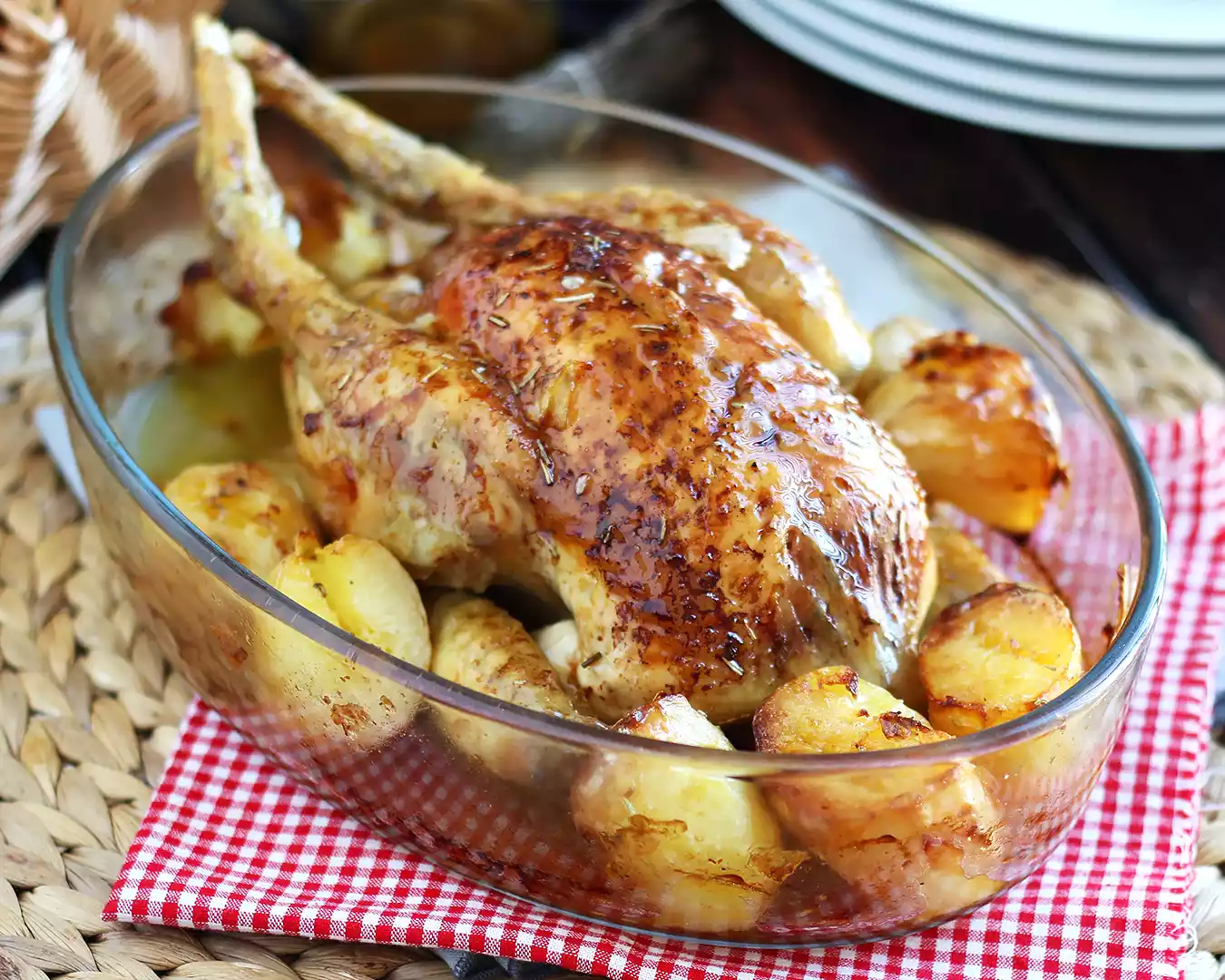 Receta de pollo asado al horno