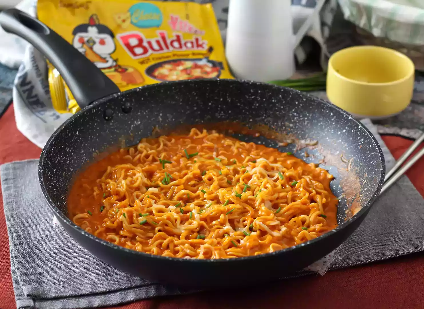 Receta de ramen buldak con queso