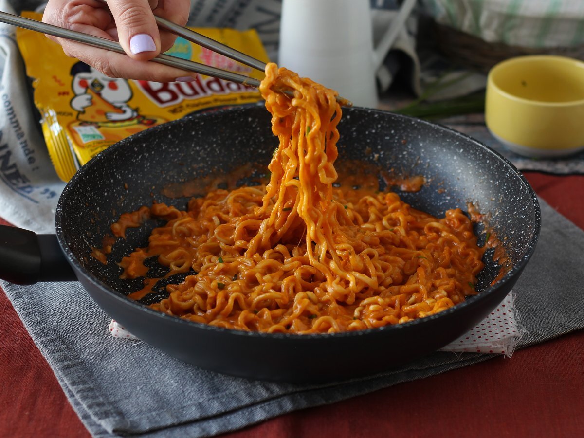 Receta de ramen buldak con queso