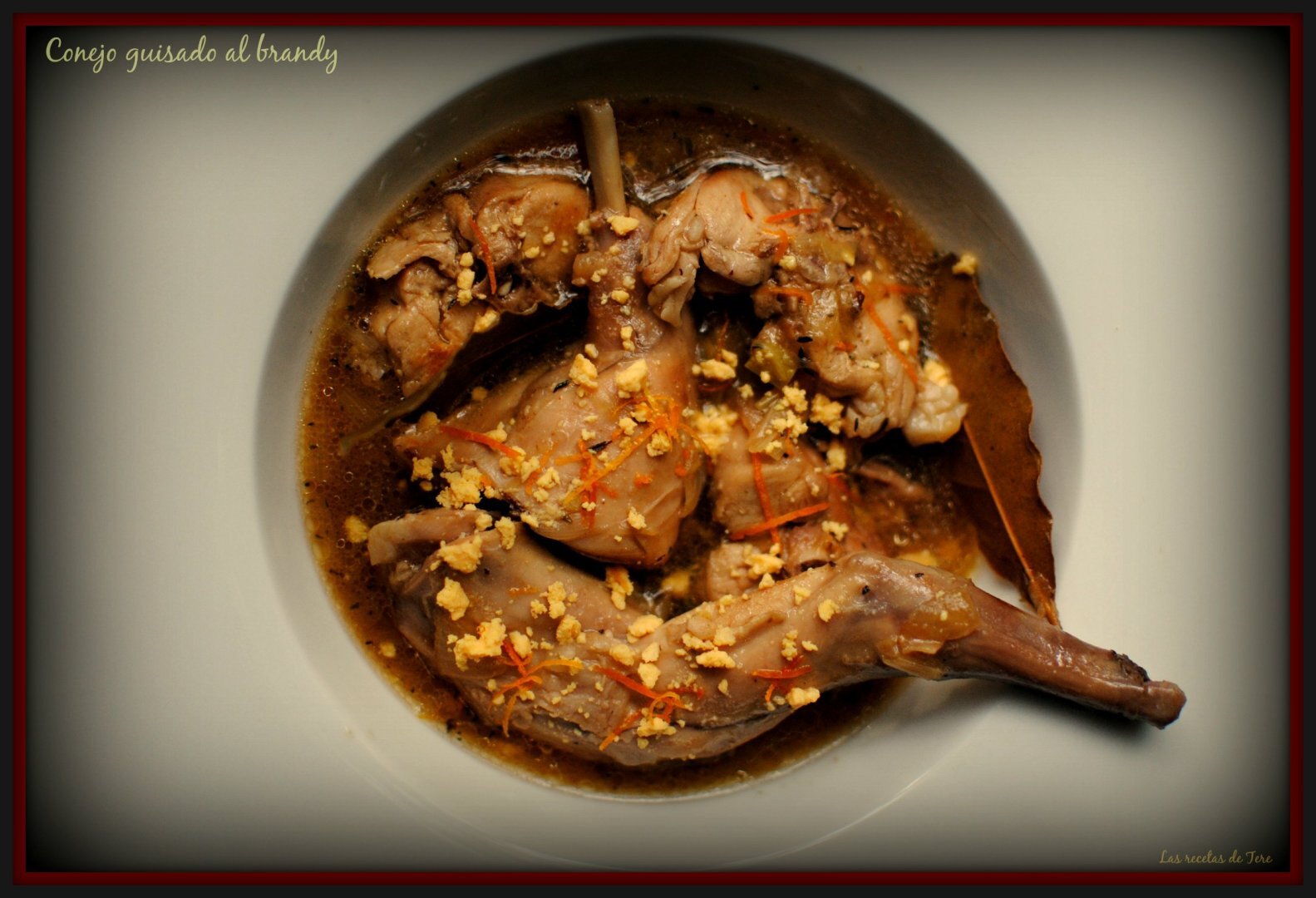 Receta de conejo guisado al brandy fácil y deliciosa