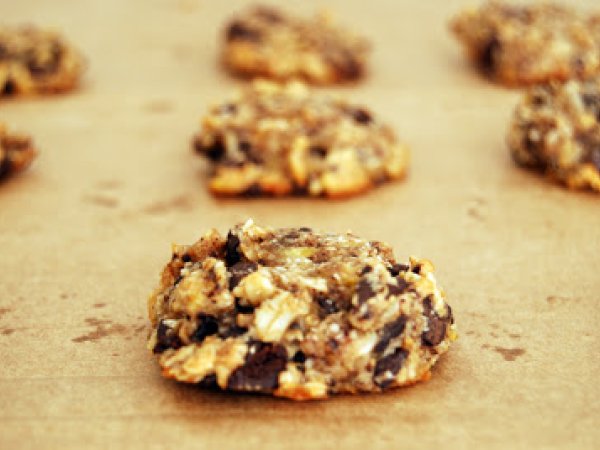 Receta de cookies de avena, plátano y chocolate fácil
