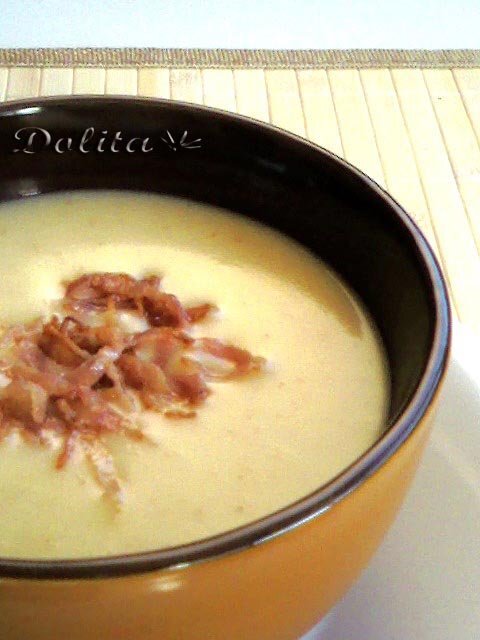 Receta de crema de patata con bacon y jengibre