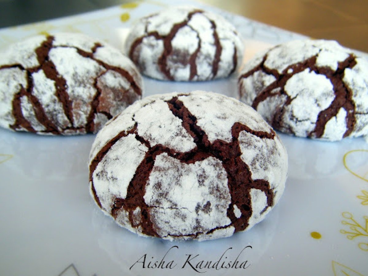 Receta de crinkles de chocolate, galletas craqueladas