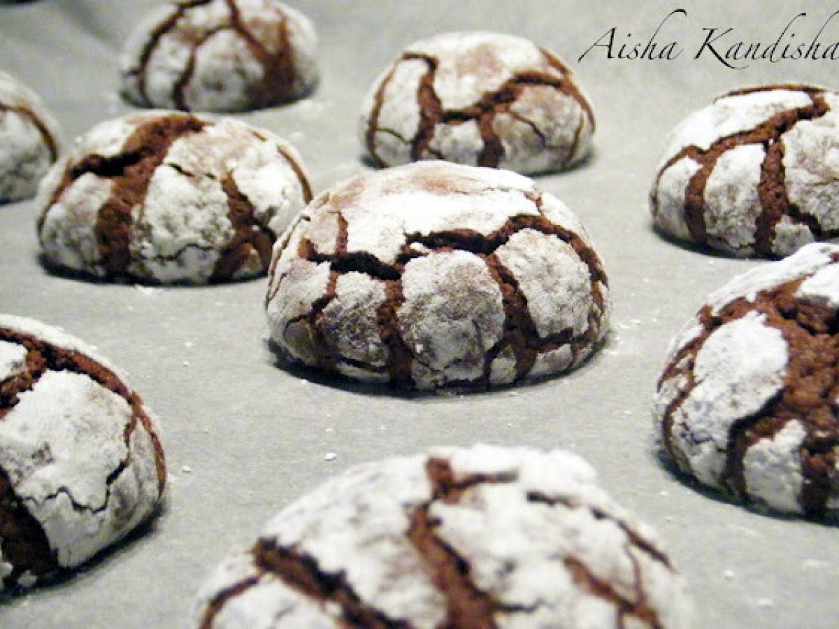 Receta de crinkles de chocolate, galletas craqueladas