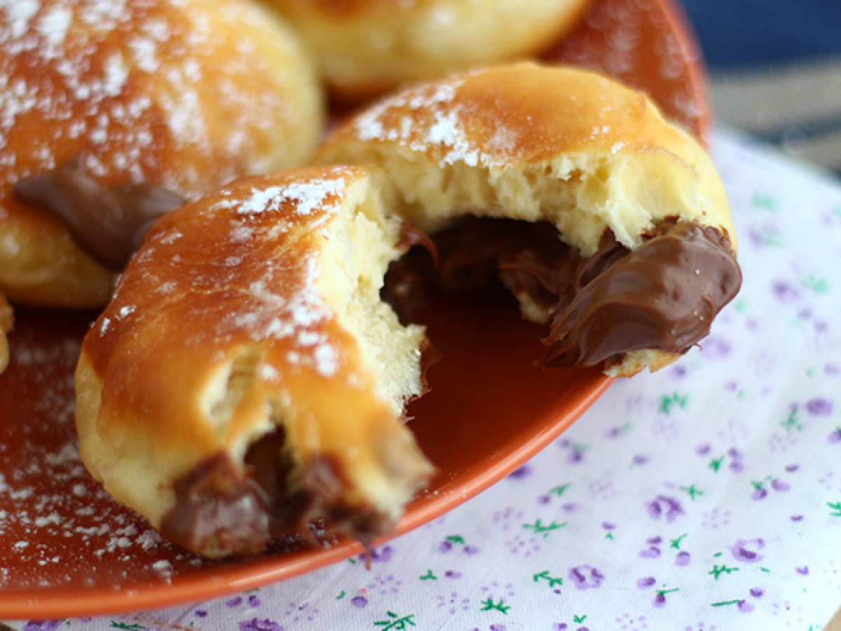 Receta de donuts rellenos de nutella y berlinas