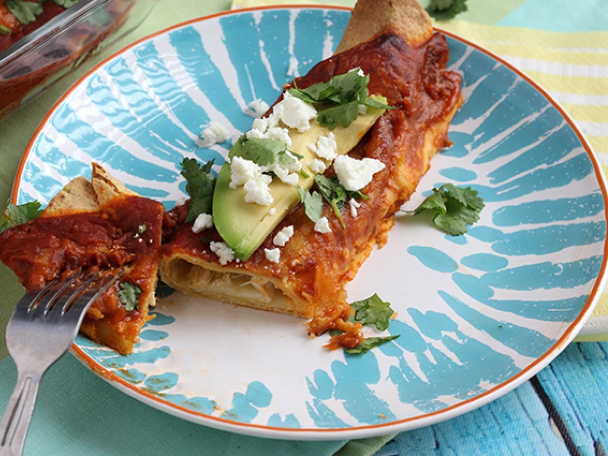 Receta de enchiladas de pollo con salsa de chile