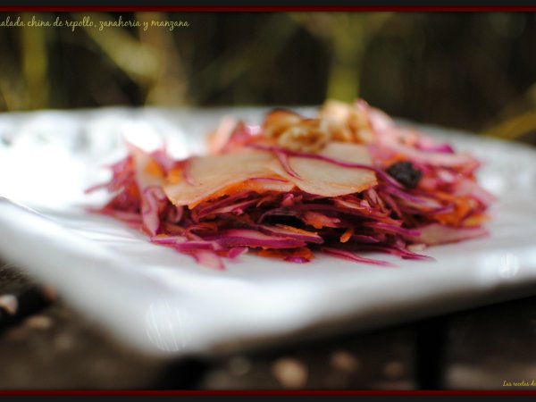 Receta de ensalada china de repollo y manzana fácil