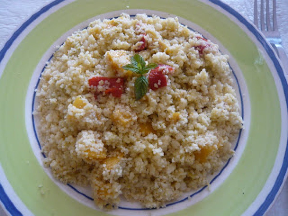 Receta de ensalada de cuscús y mango con menta