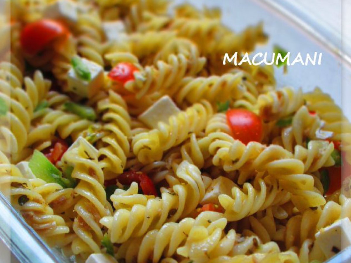Receta de ensalada de pasta fácil y saludable