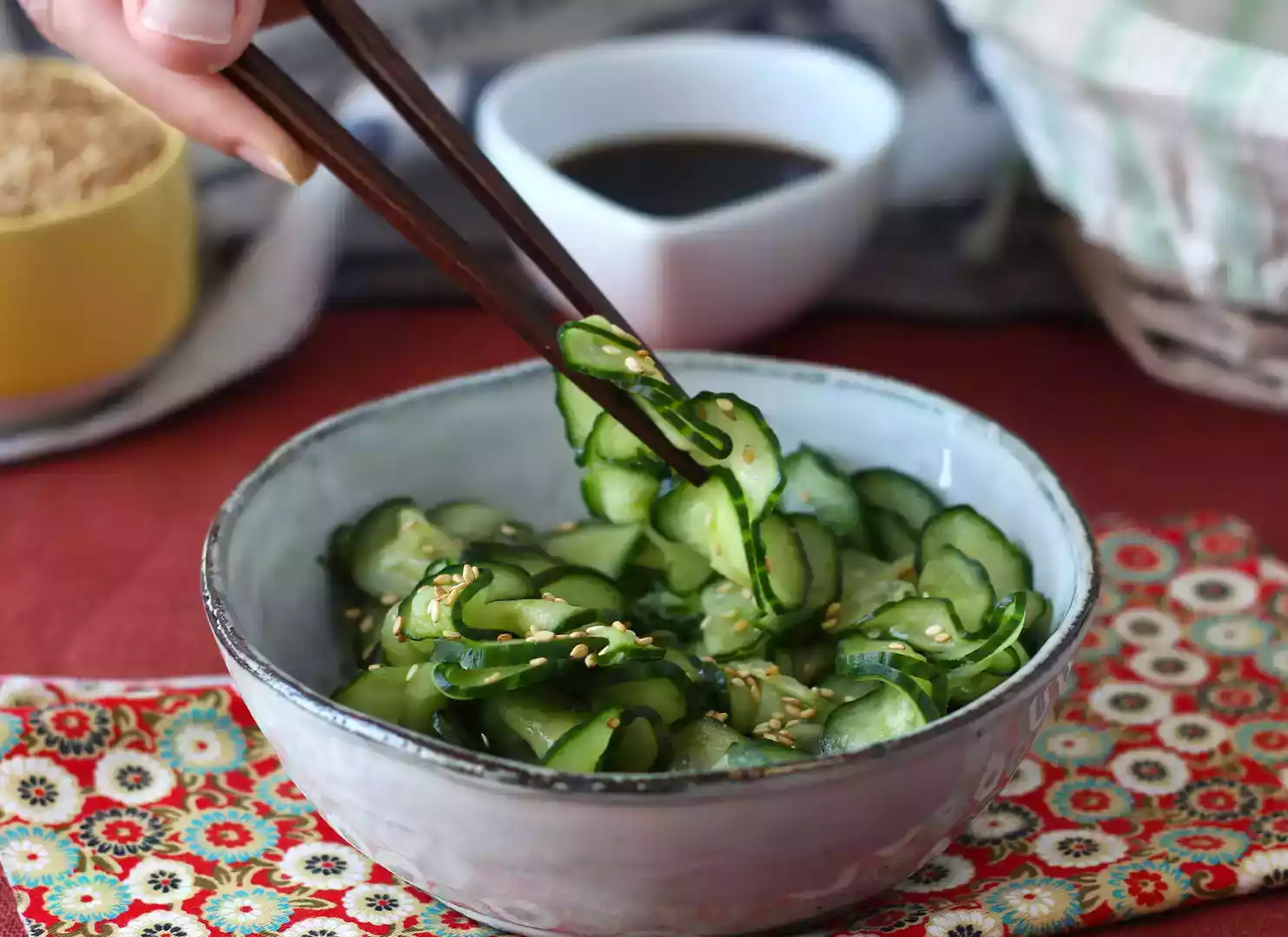 Receta de ensalada de pepino estilo japonés