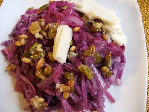 Receta de ensalada de repollo y cebolla morada