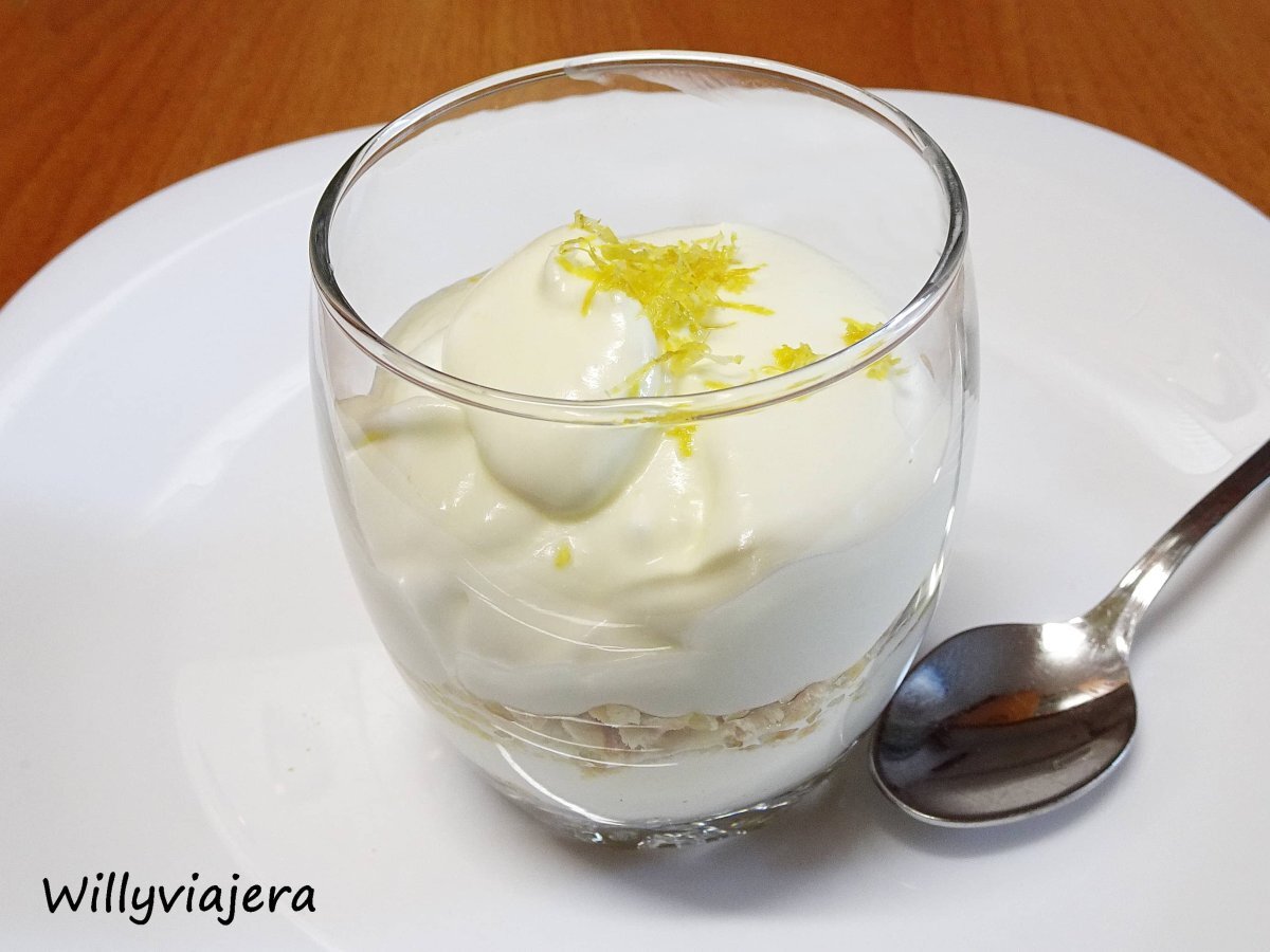 Receta de espuma de limón y galleta