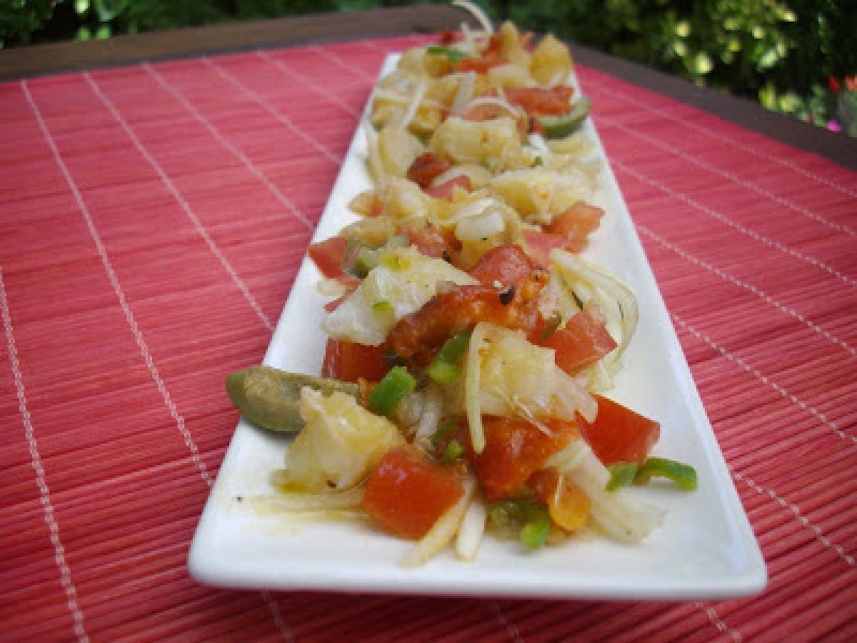 Receta de esqueixada de bacalla fácil y deliciosa