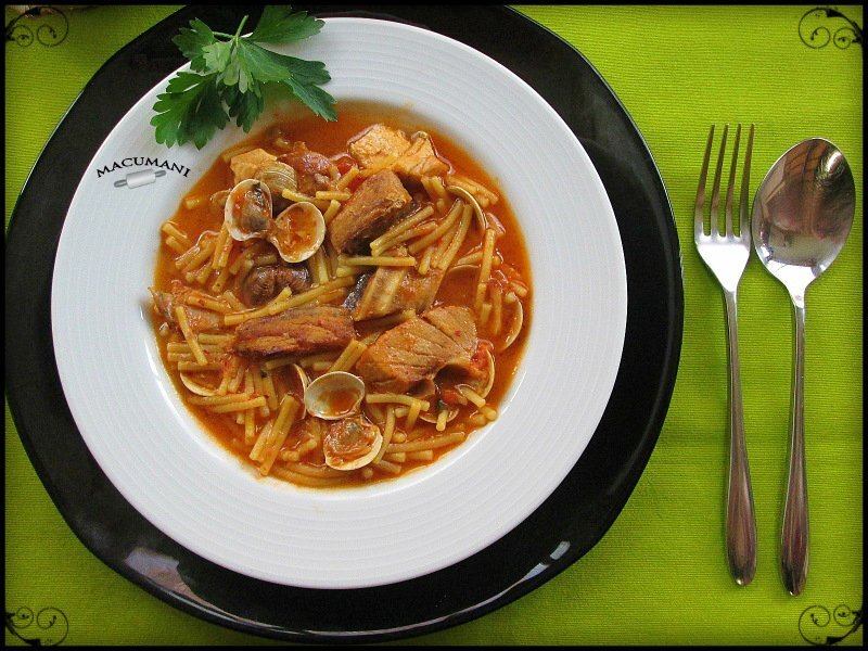 Receta de fideos a la cazuela con atún fresco