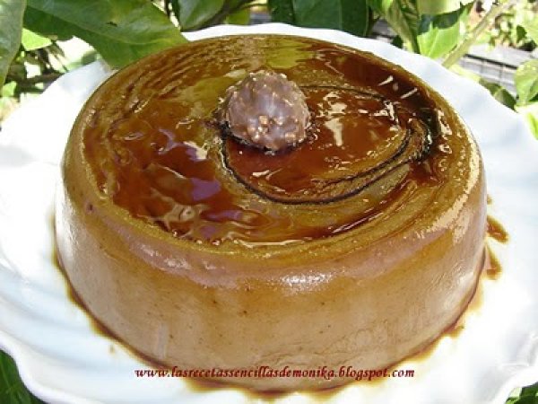 Receta de flan de ferrero rocher