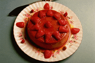 Receta de flan de fresa