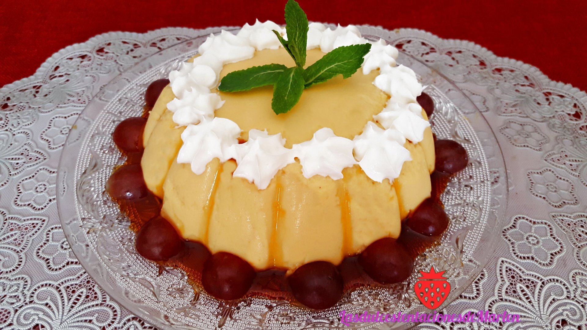 Receta de flan de melocotón y nata sin horno