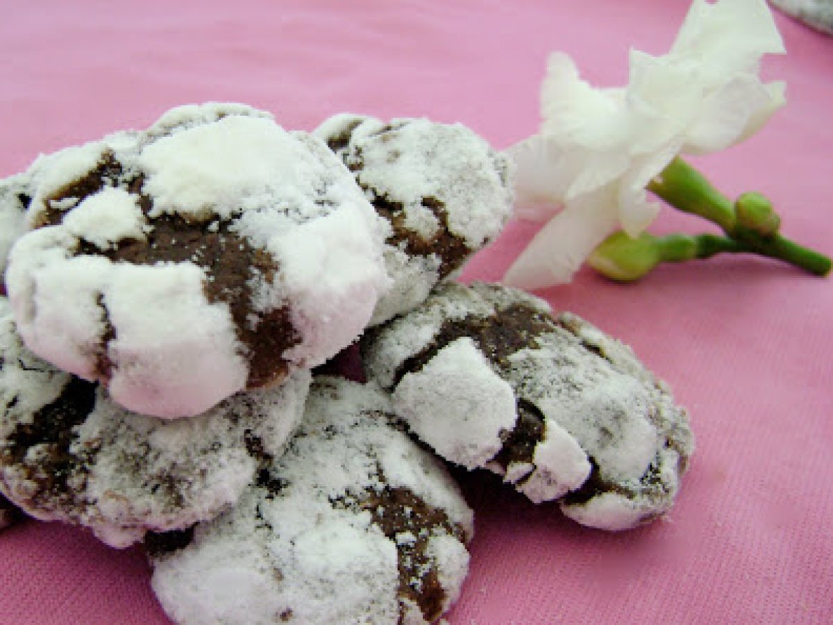 Galletas craqueladas - crinkles de chocolate - Receta Petitchef