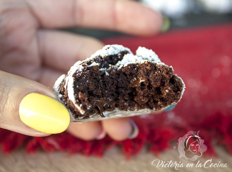 Receta de galletas craqueladas de chocolate
