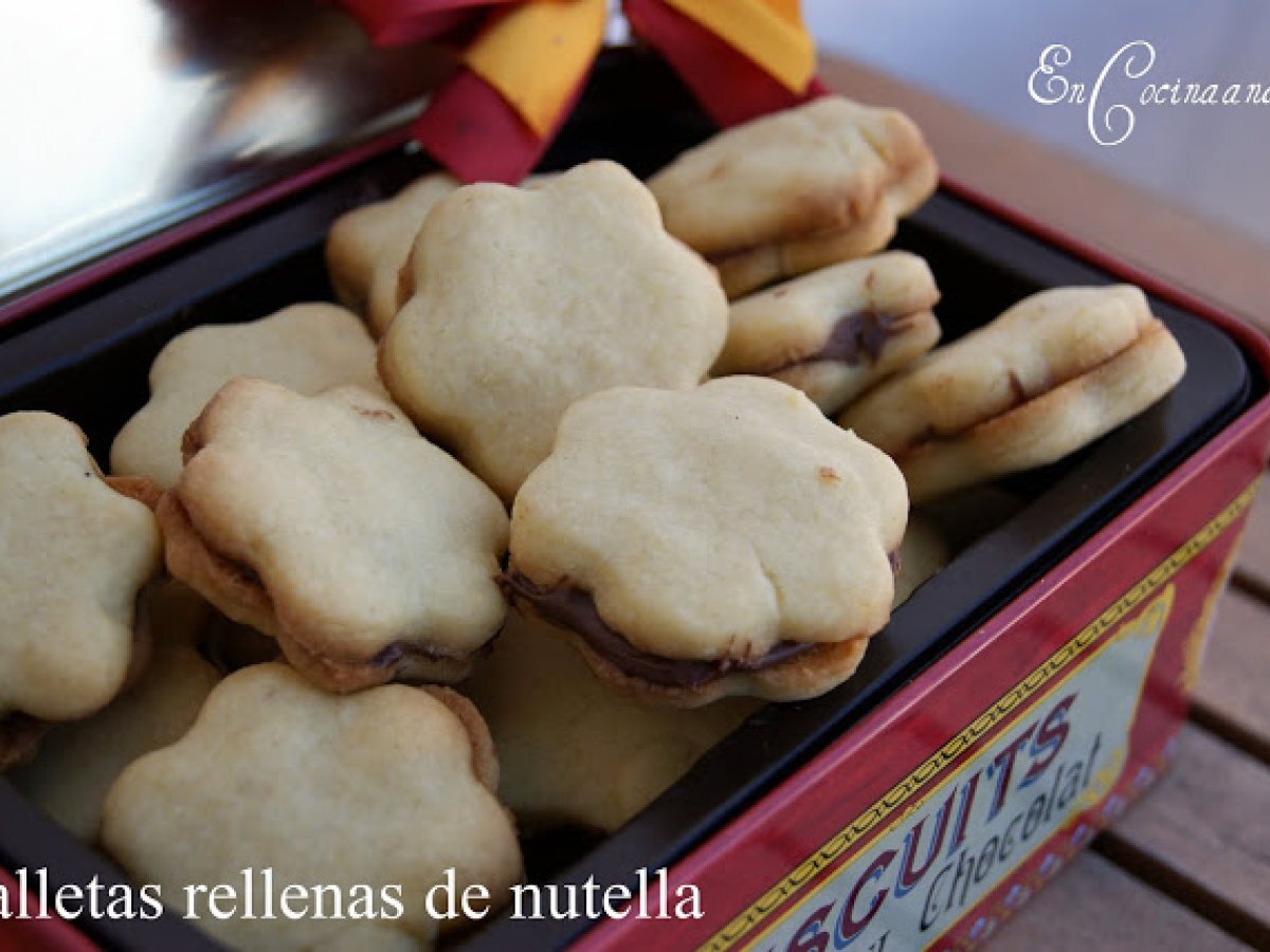 Receta de galletas rellenas de nutella