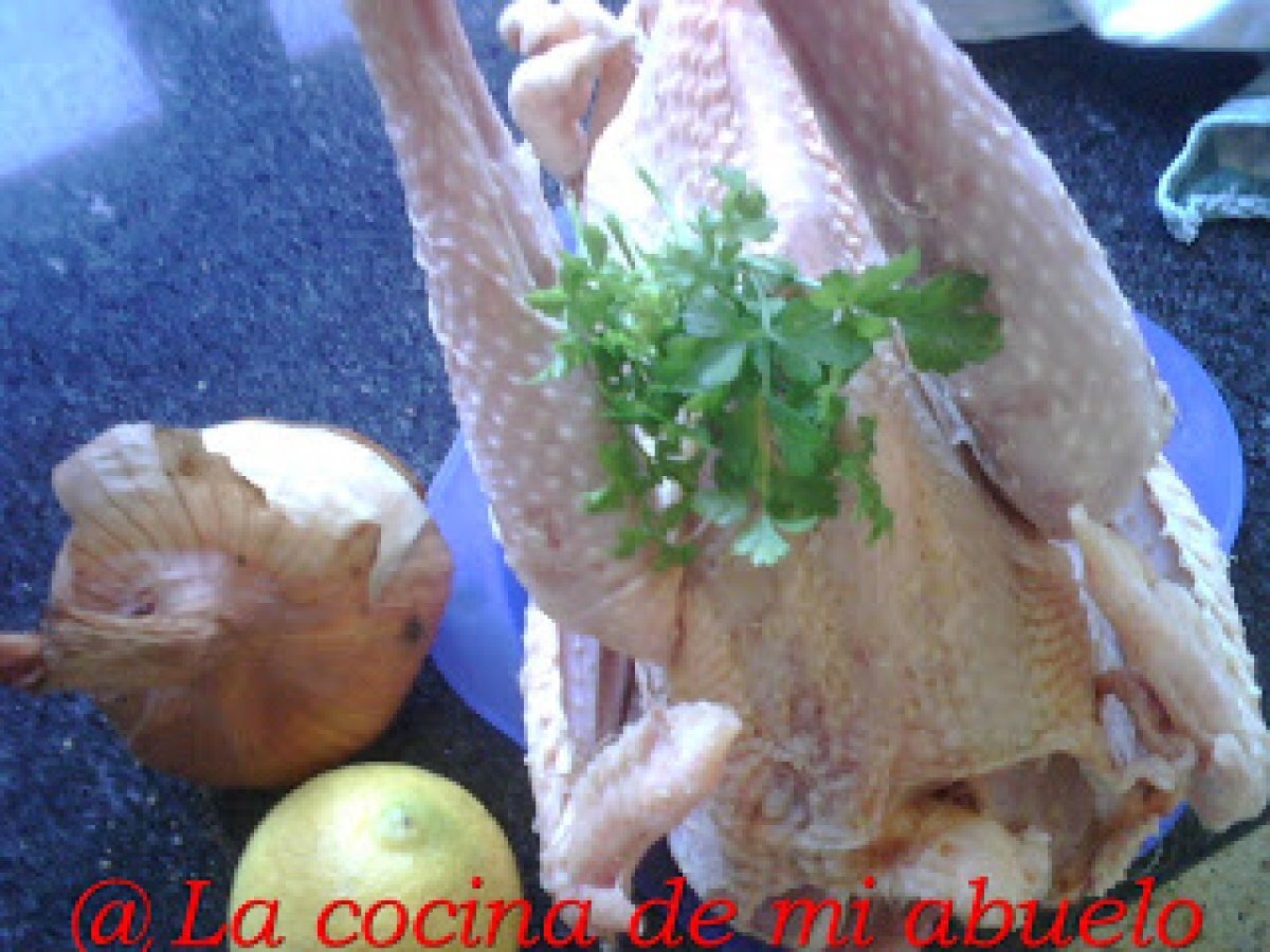 Receta de gallina asada