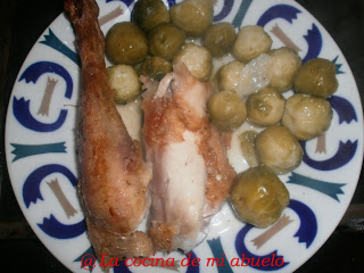 Receta de gallina asada