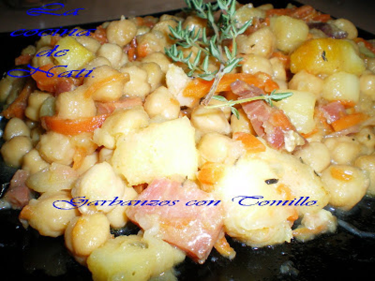 Receta de garbanzos con tomillo