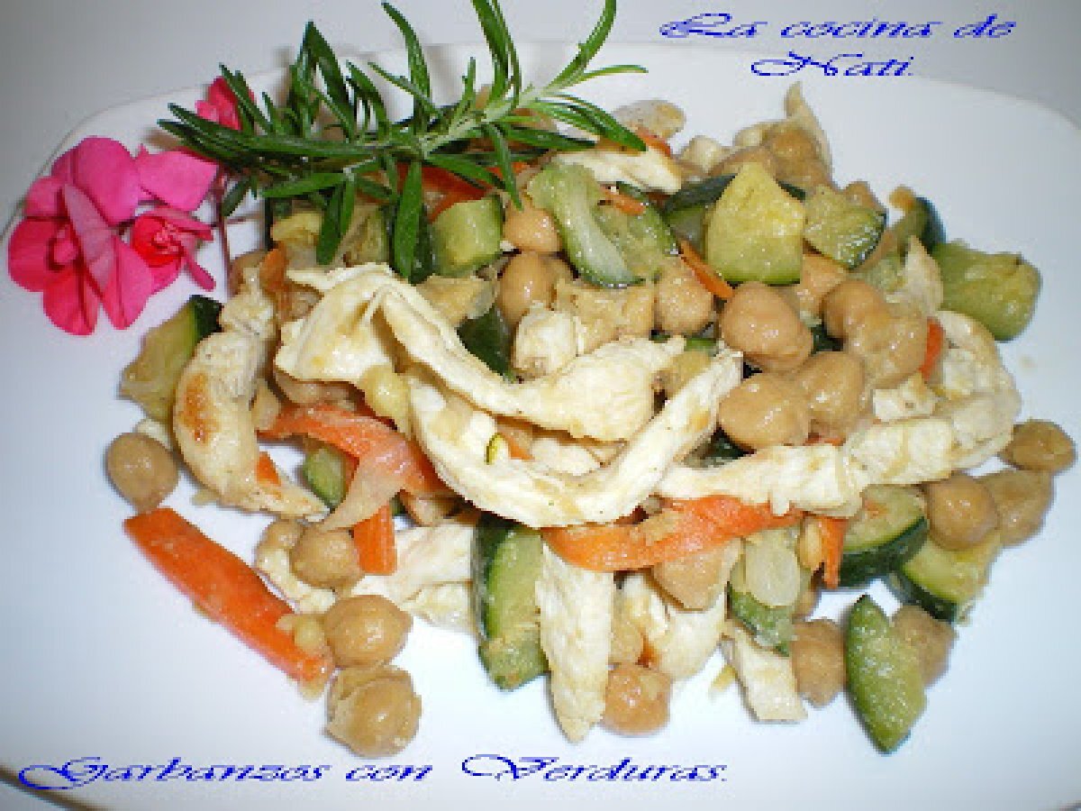 Receta de garbanzos con verduras
